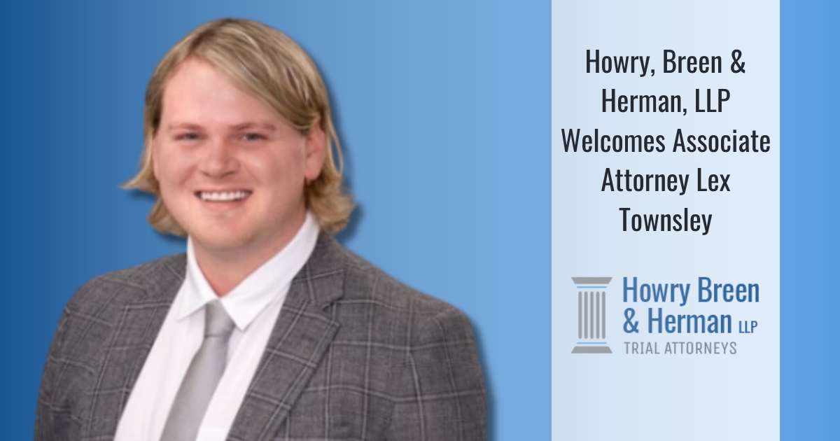 Howry, Breen & Herman, LLP Welcomes Associate Attorney Lex Townsley