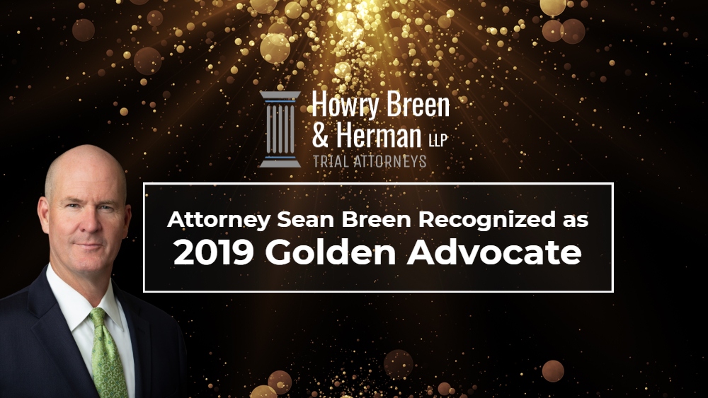 Attorney Sean Breen Recognized as 2019 Golden Advocate